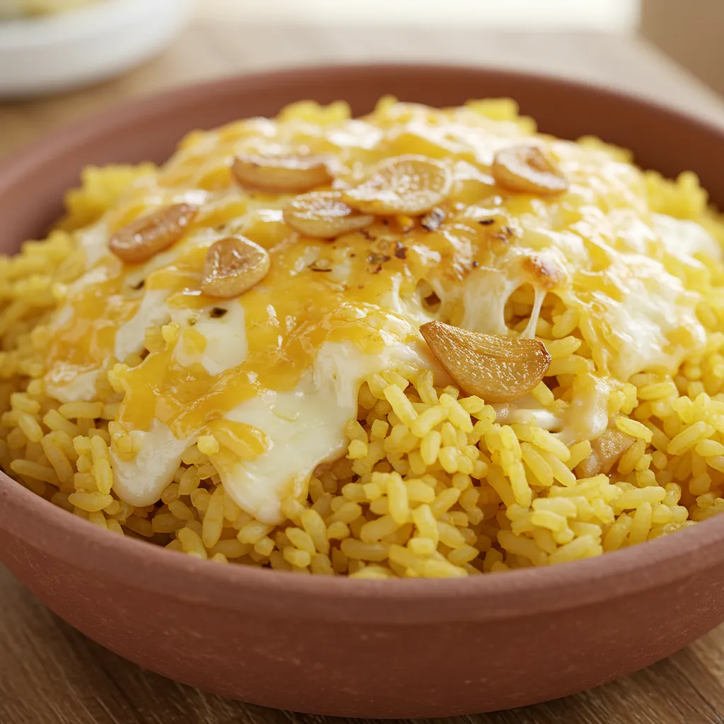 Cheesy Garlic Rice | Flirt Recipes