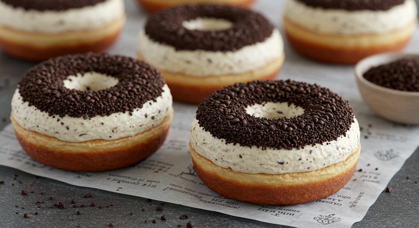 Oreo Cheesecake Doughnuts | Flirt Recipes
