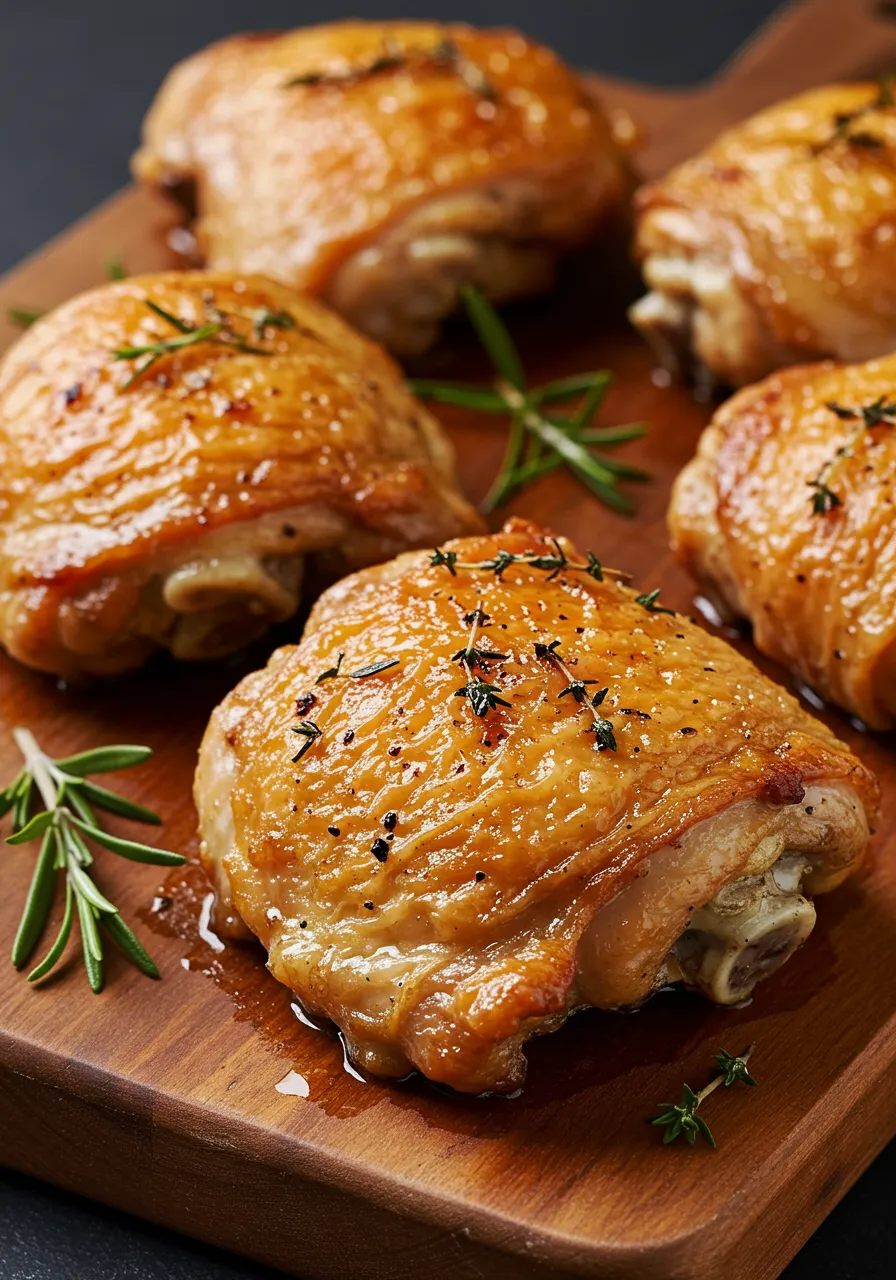 Crispy Chicken Thighs | Flirt Recipes