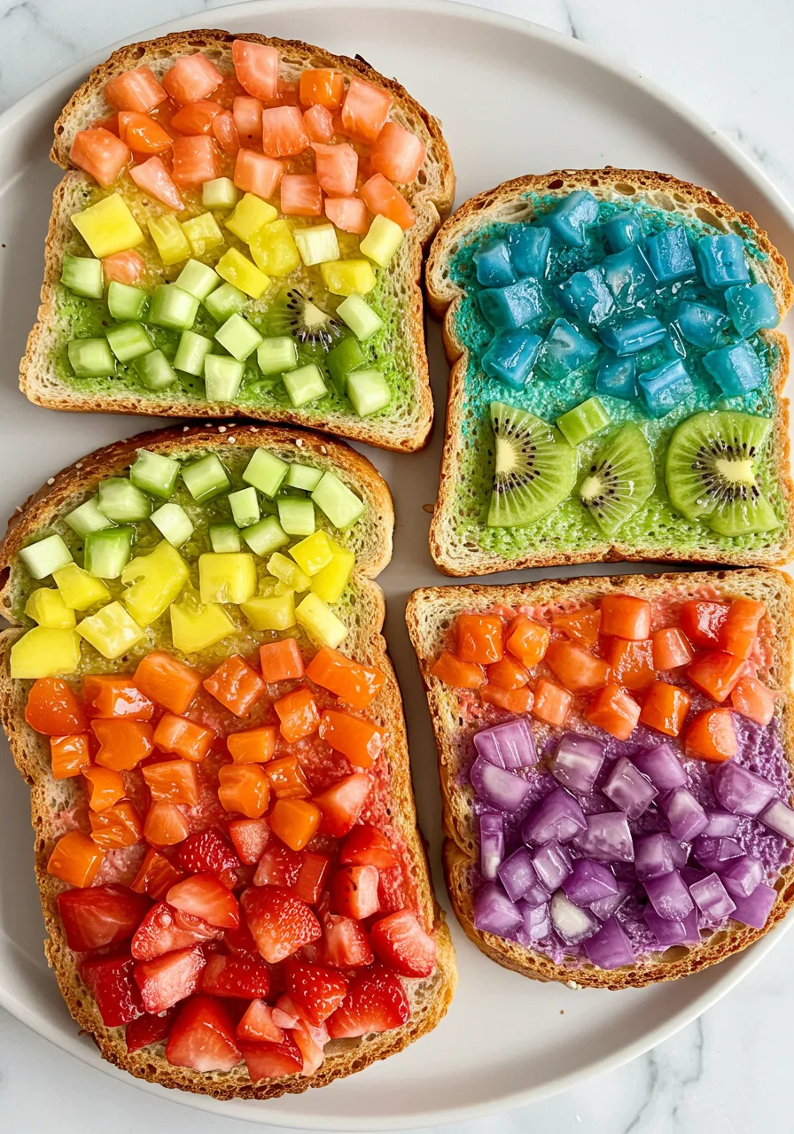 Rainbow Toast Yum | Flirt Recipes